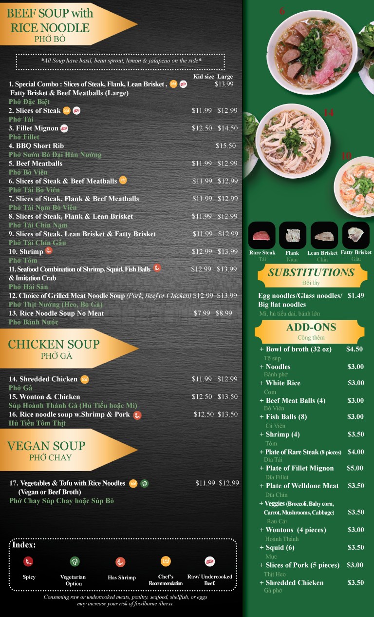 Menu – Pho REX